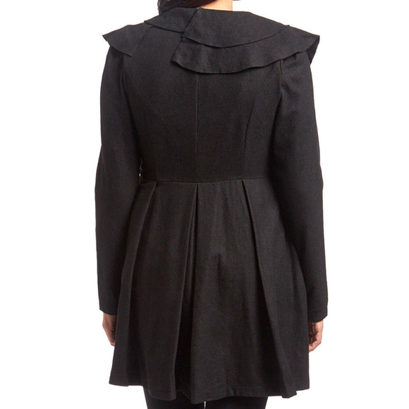 Ryu | Jackets & Coats | Ryu Dress Coat Ruffle Rag Collar Wool Mix ...